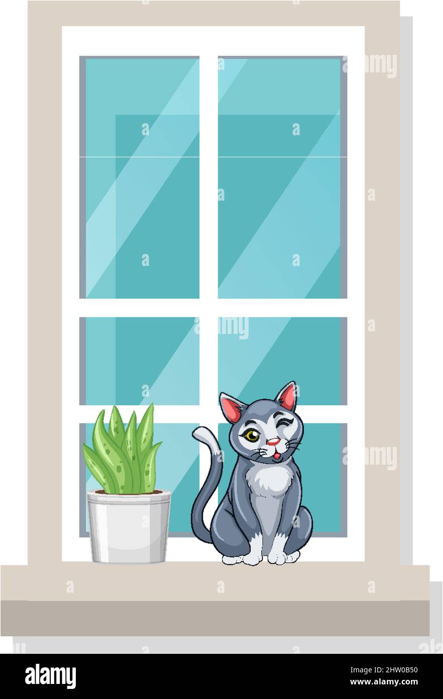 Sitting on the balcony Stock Vector Images - Alamy