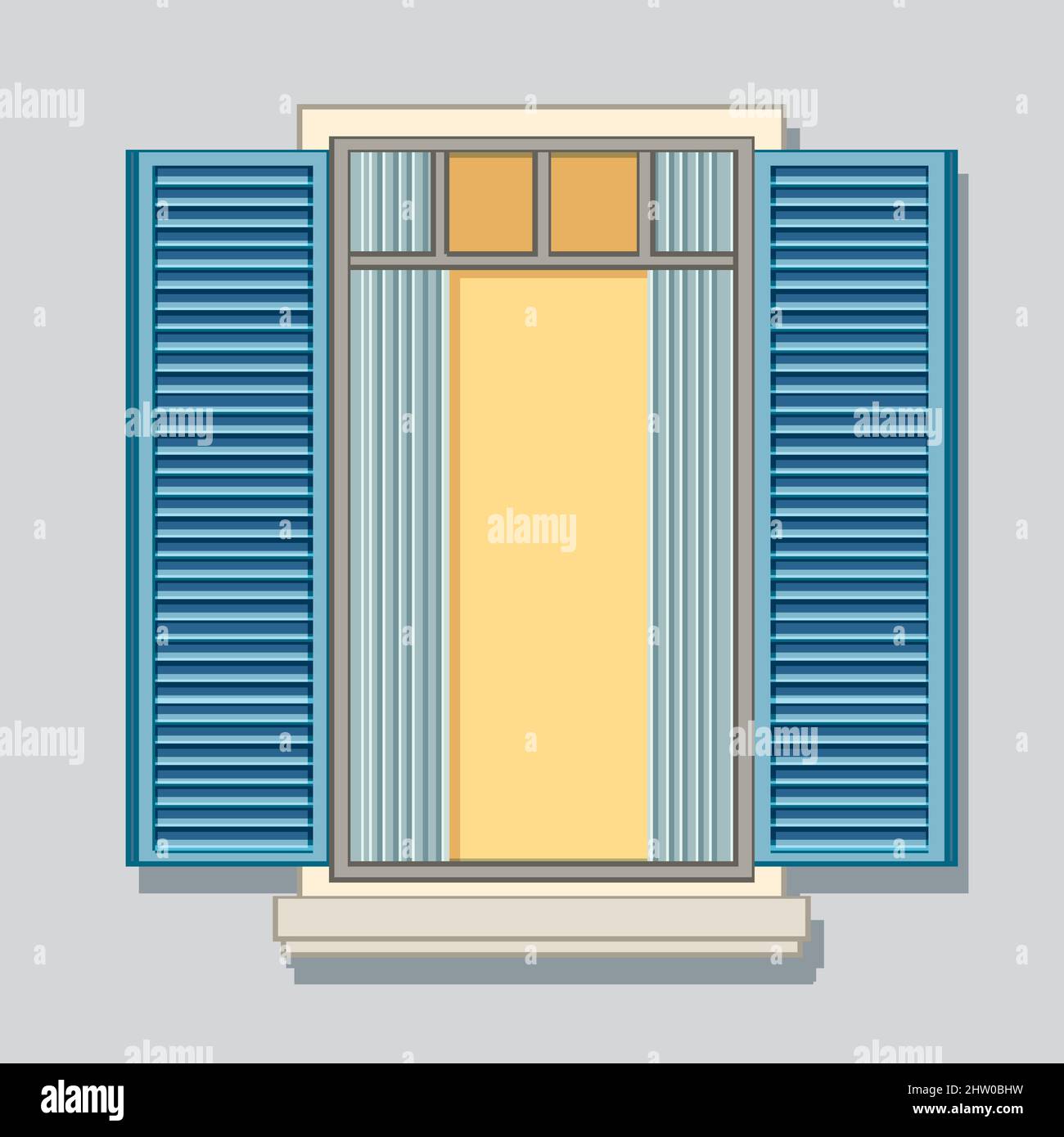 Isolated wooden window for decor illustration Stock Vector Image & Art ...