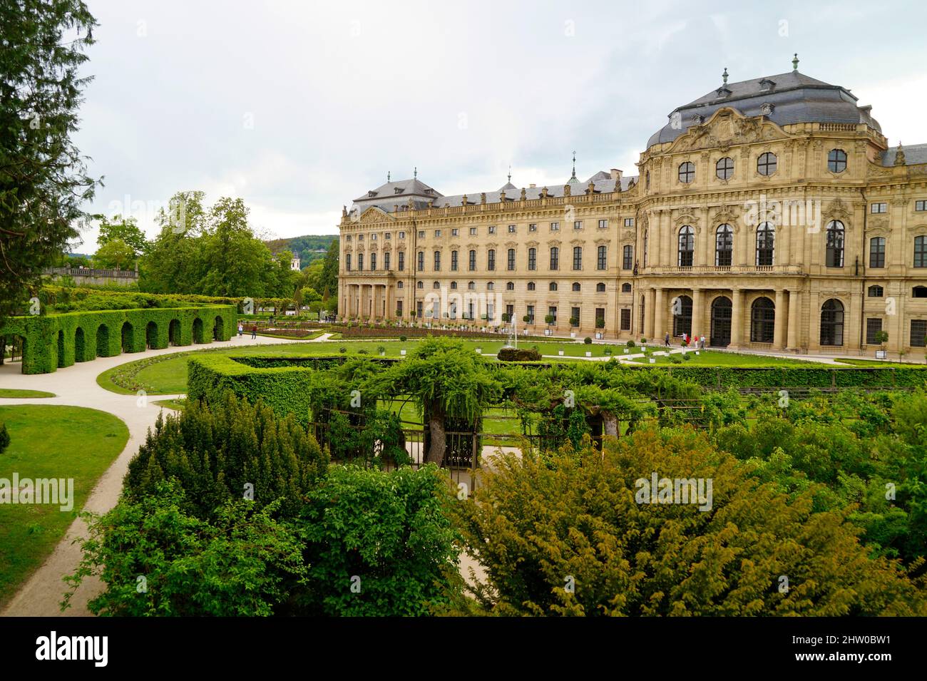 The Wuerzburg Residence with the Court Gardens and Residence Square ...