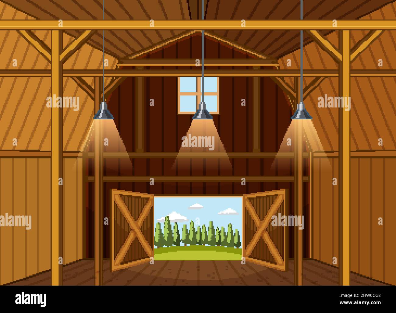 Inside barn hay Stock Vector Images - Alamy