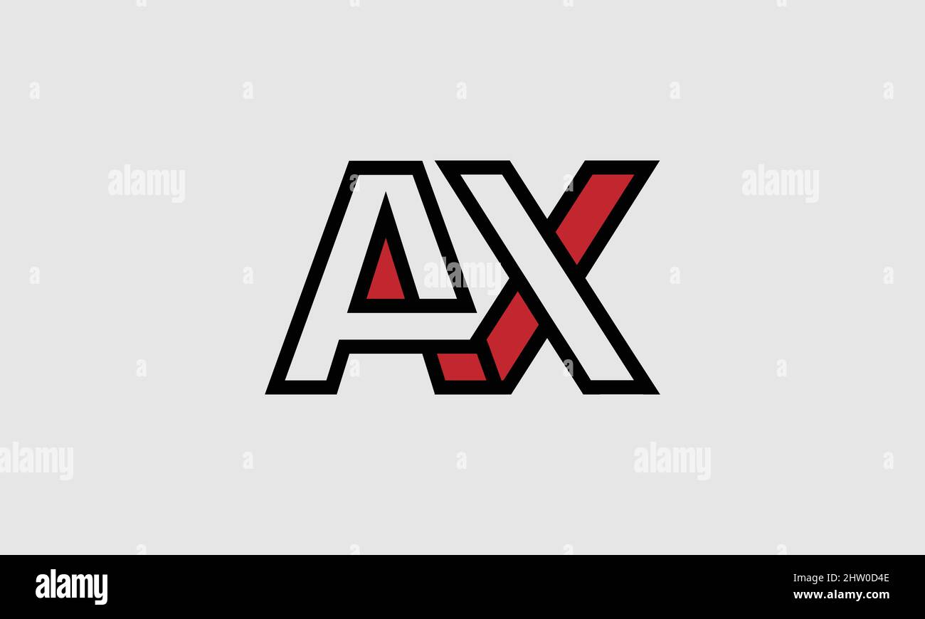 Bold letter AX creative design with colors inside it Stock Vector Image ...