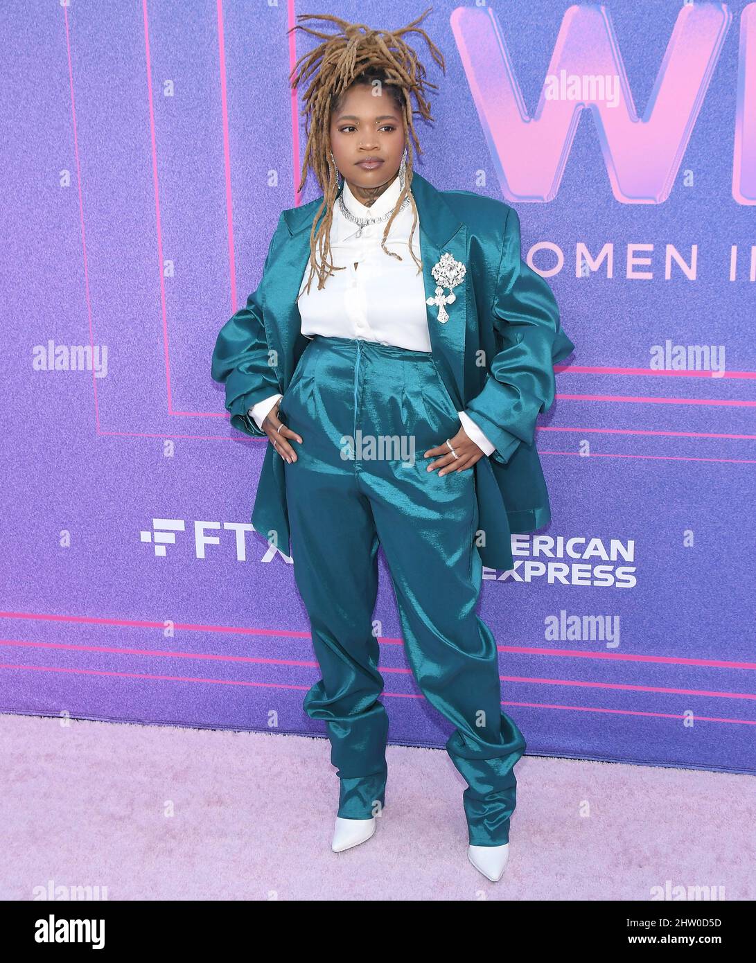 Ambre arrives at the 2022 Billboard Women in Music held at the YouTube ...