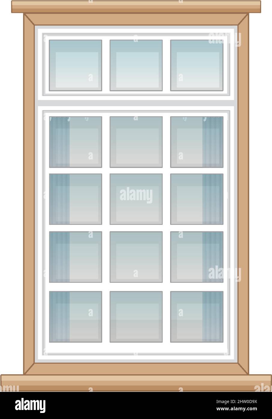 A window for apartment building or house facade illustration Stock ...