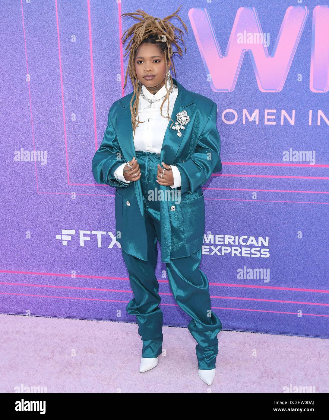 Ambre arrives at the 2022 Billboard Women in Music held at the YouTube ...