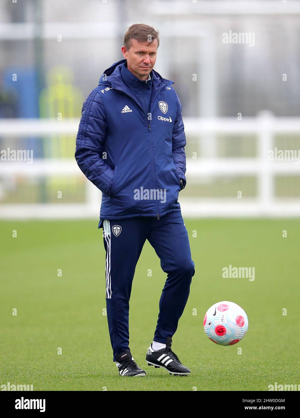 Leeds United manager Jesse Marsch during a training session at Thorp ...