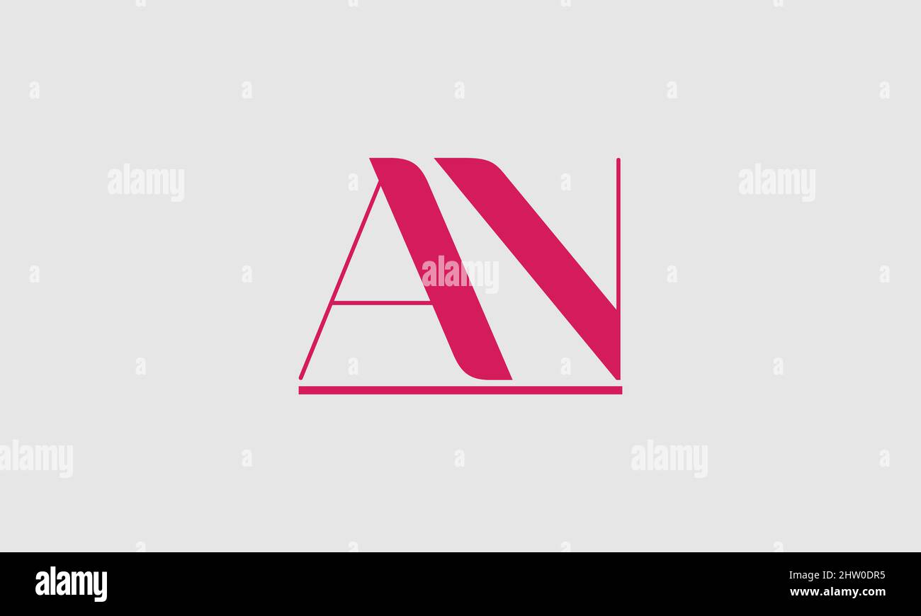Creative letter AN luxury icon design with a line under it Stock Vector ...