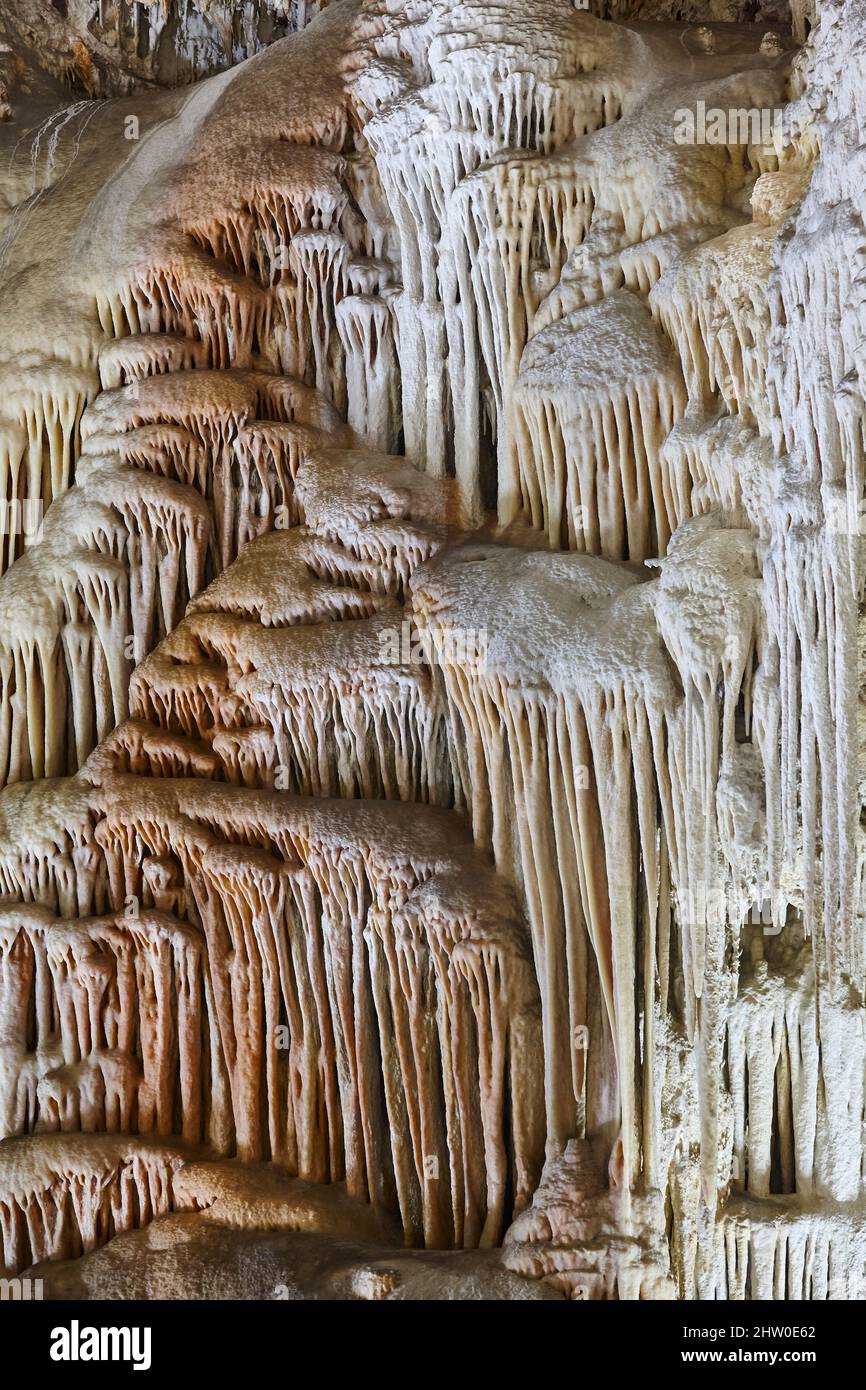Campanet caves in Mallorca. Geological and mineral. Balearic islands ...