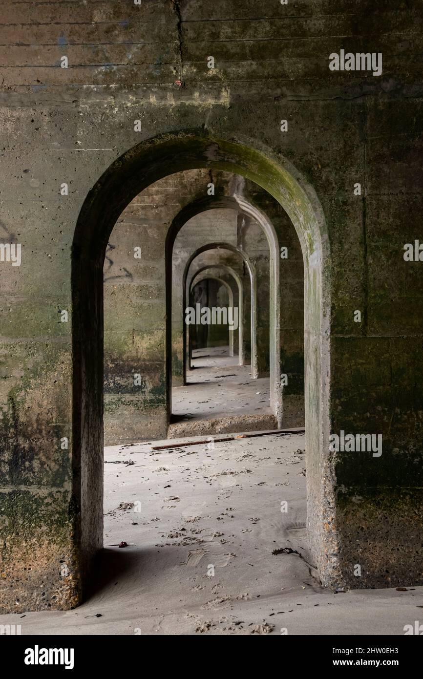 The Arches are below Coronation Parade at Sunny Sands Beach Folkestone ...