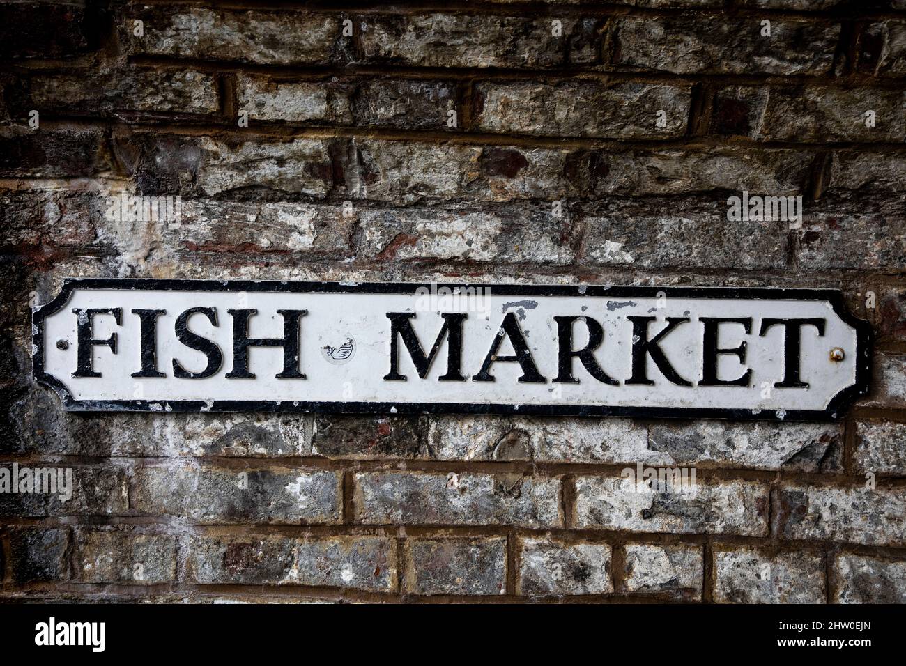 "Fish Market" road sign, Folkestone Harbour, Kent, UK Stock Photo - Alamy