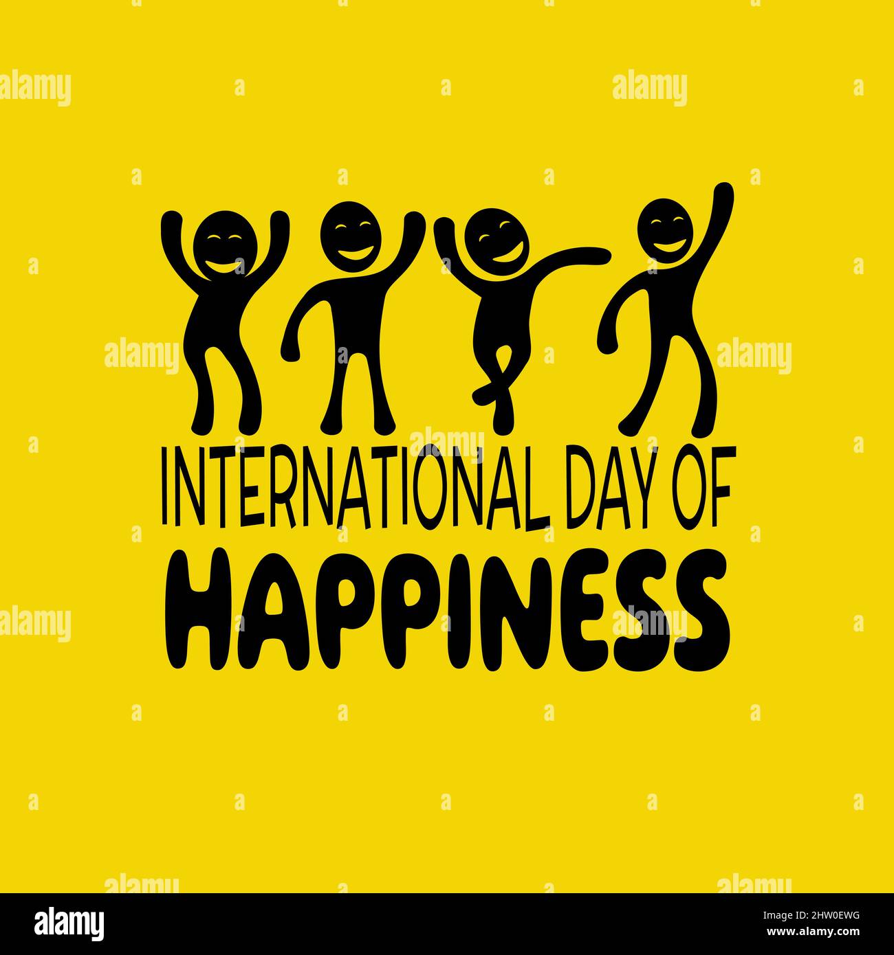 a design to celebrate the international day of happiness or world ...