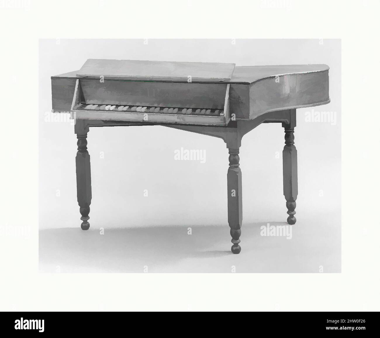 Art inspired by Bentside Spinet, 1684, London, England, United Kingdom, British, Wood and ...