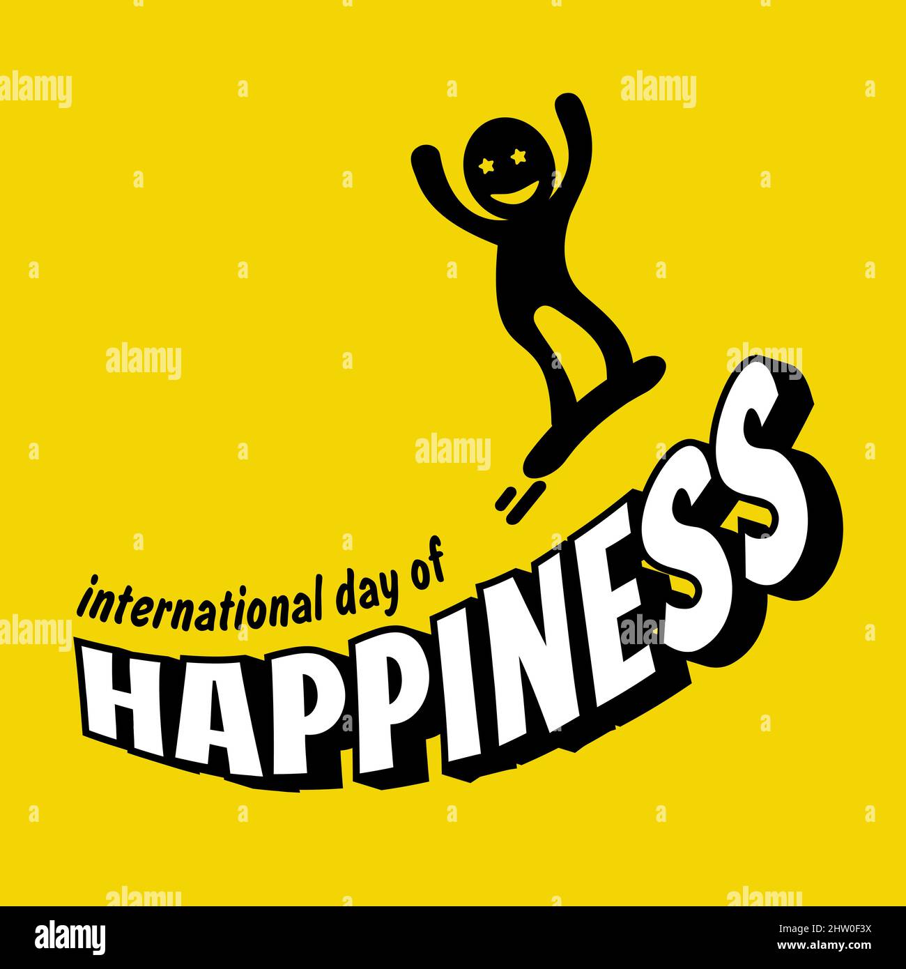 A design to celebrate the international day of happiness or world ...