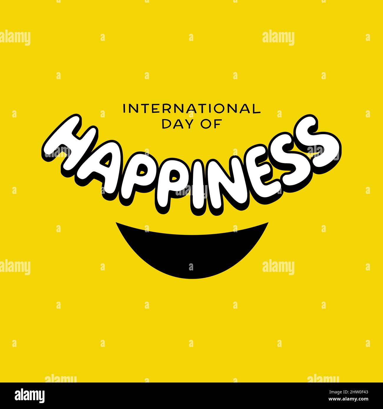 a design to celebrate the international day of happiness or world ...