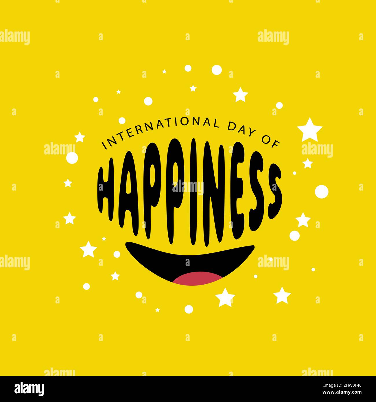 a design to celebrate the international day of happiness or world ...
