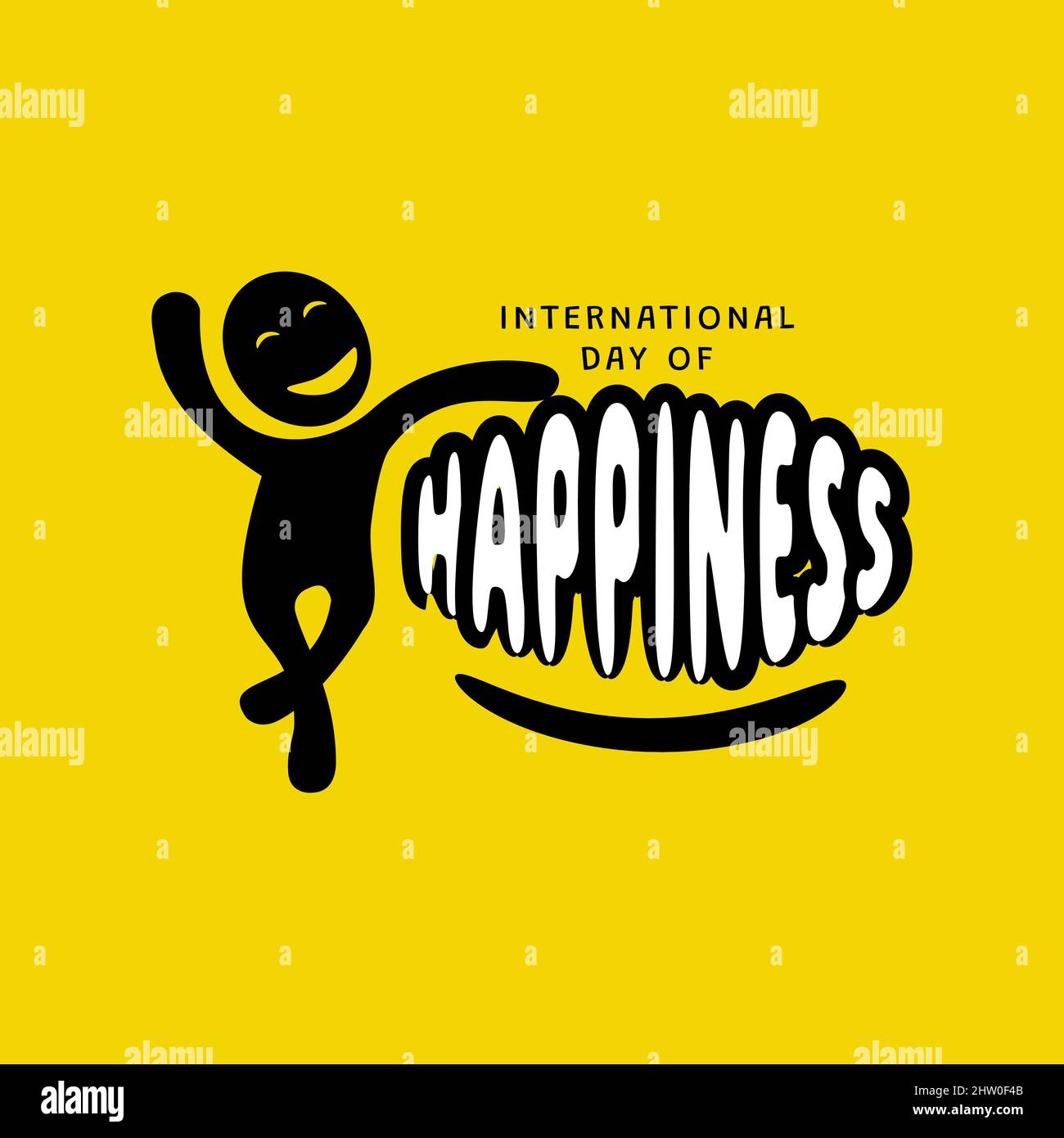 a design to celebrate the international day of happiness or world ...
