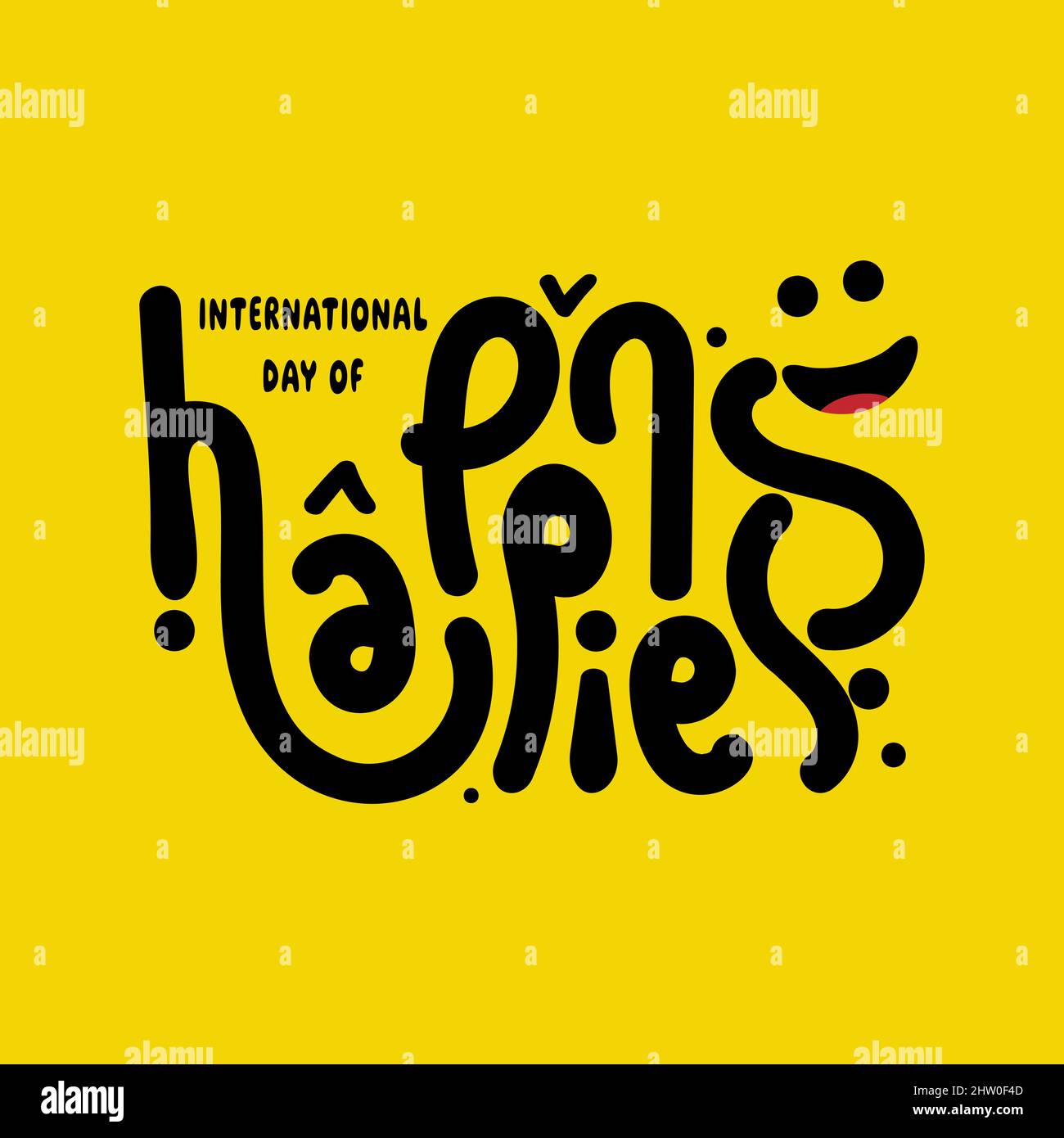 a design to celebrate the international day of happiness or world ...