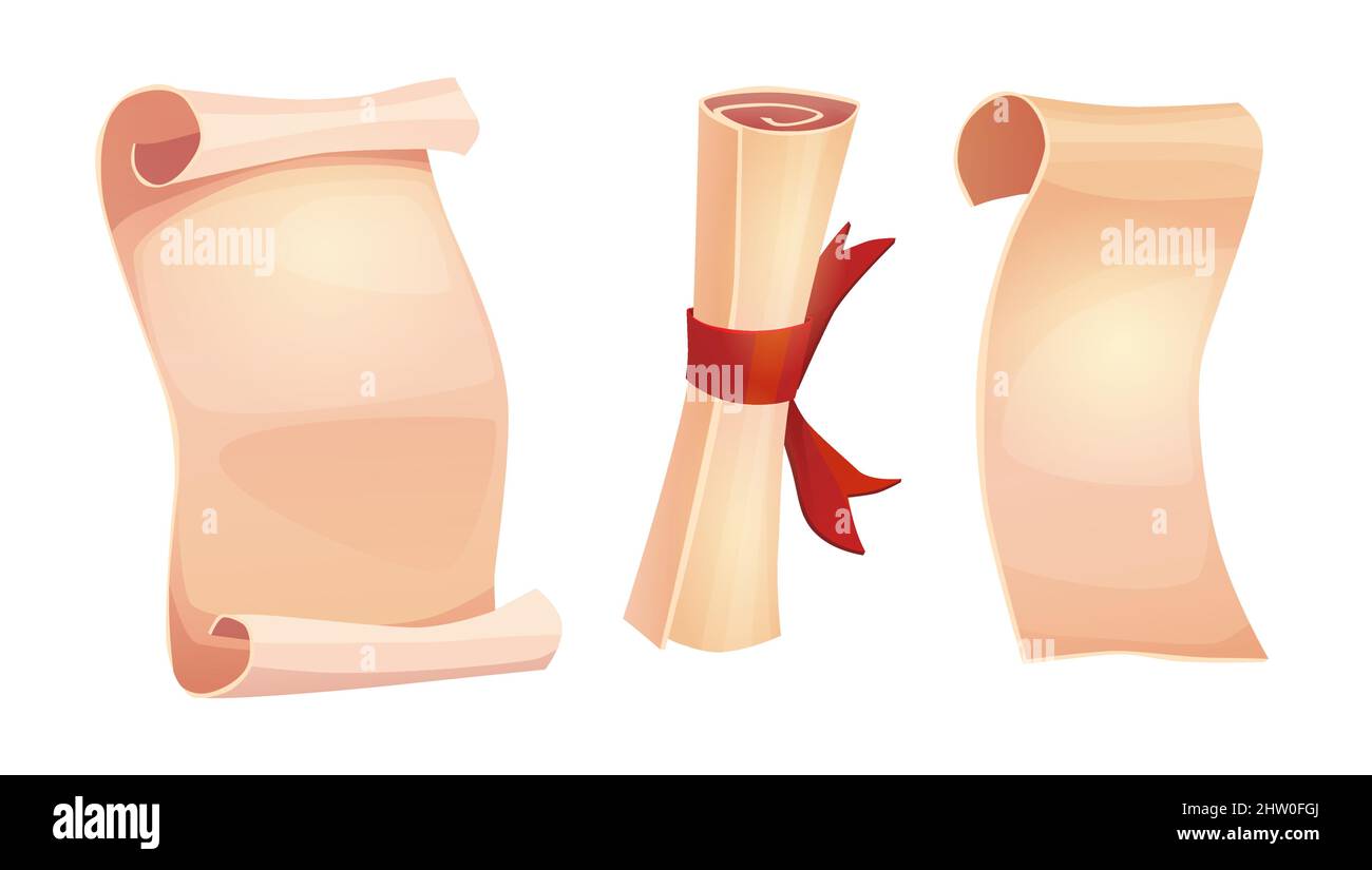 Ancient parchment, paper, scroll papyrus, old map with vintage texture ...