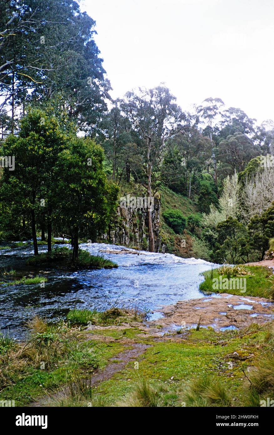 History historic vintage old photograph archive waterfall and cascade ...