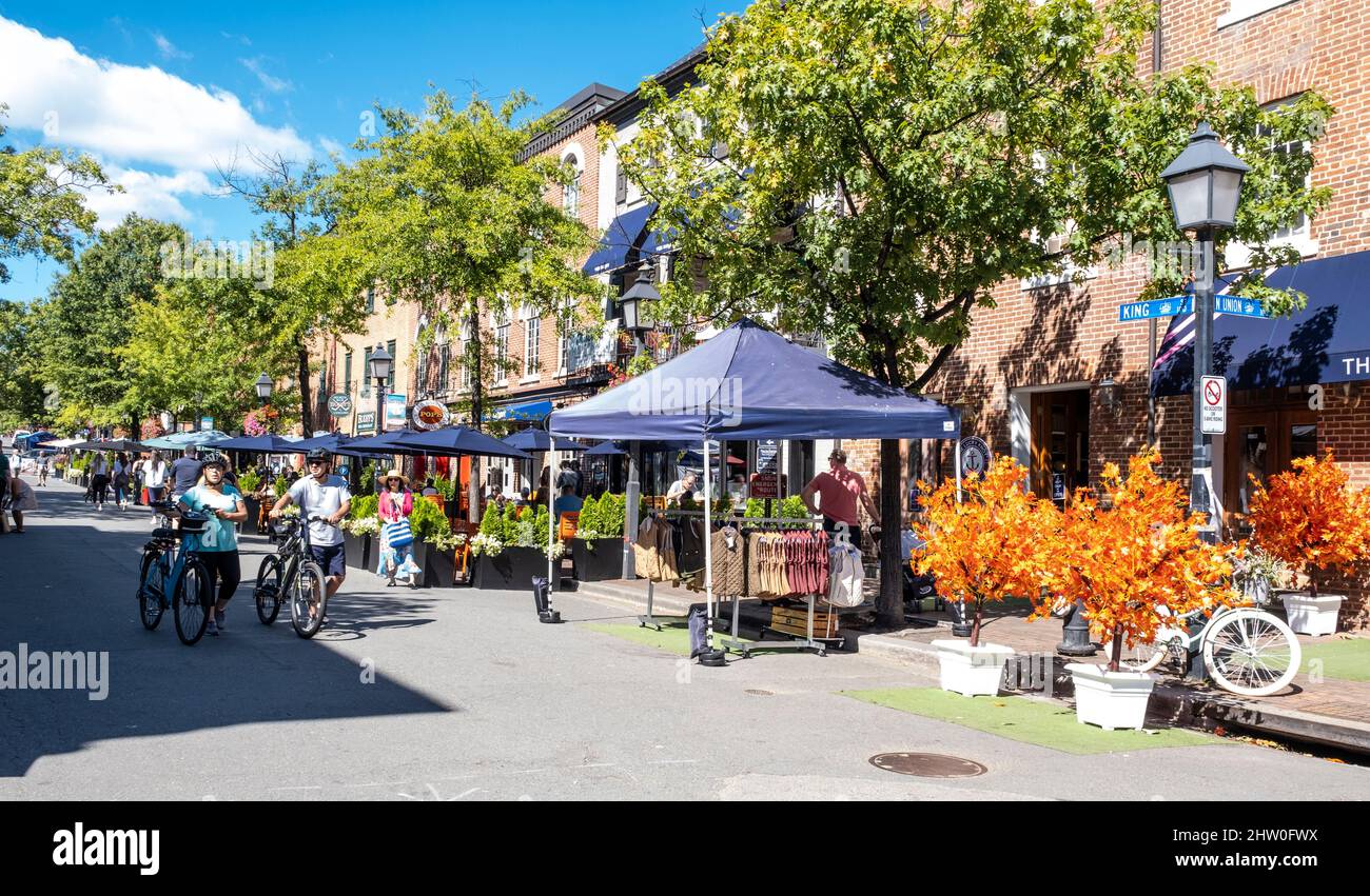 Alexandria, Virginia. King Street Scene during COVID-19 Pandemic ...