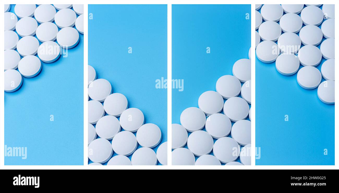 Collage of heap of various Pharmaceutical medicine pills, tablets and ...