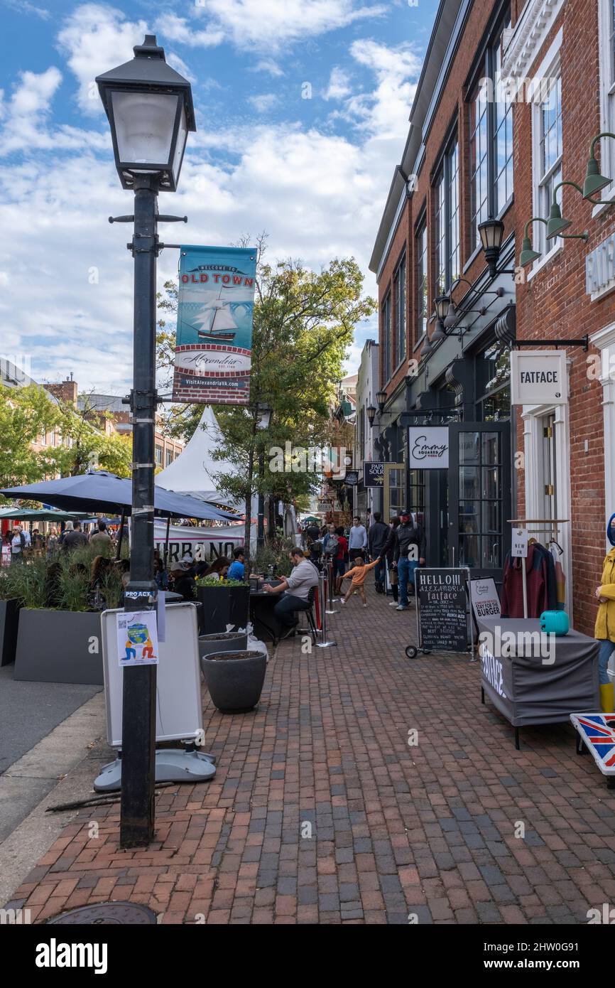 Old Town, Alexandria, Virginia Street Scene Stock Photo - Alamy