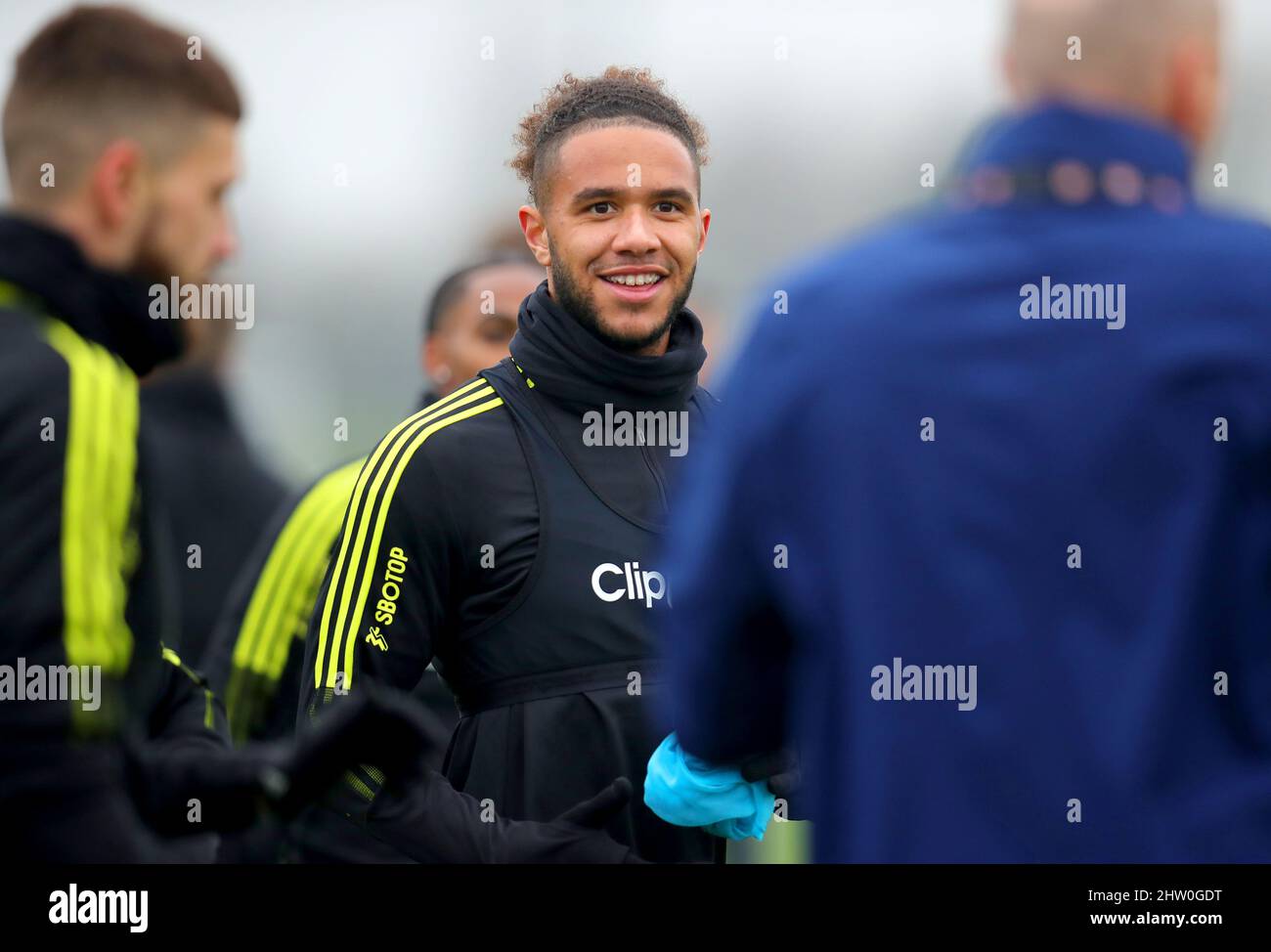 Leeds United's Tyler Roberts during a training session at Thorp Arch ...