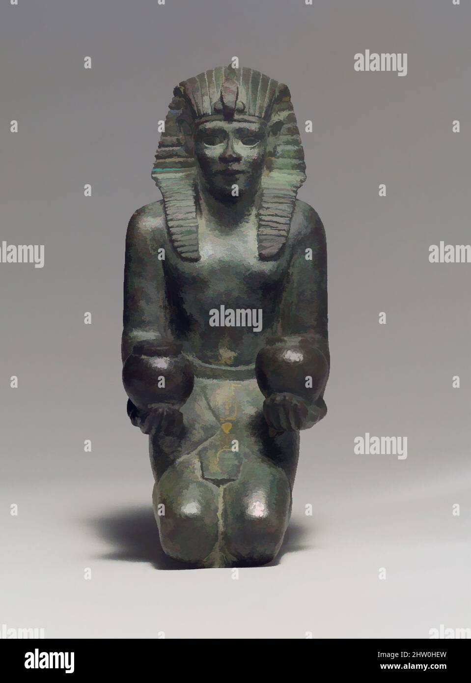 Art inspired by Kneeling statuette of King Amasis, Late Period, Saite ...