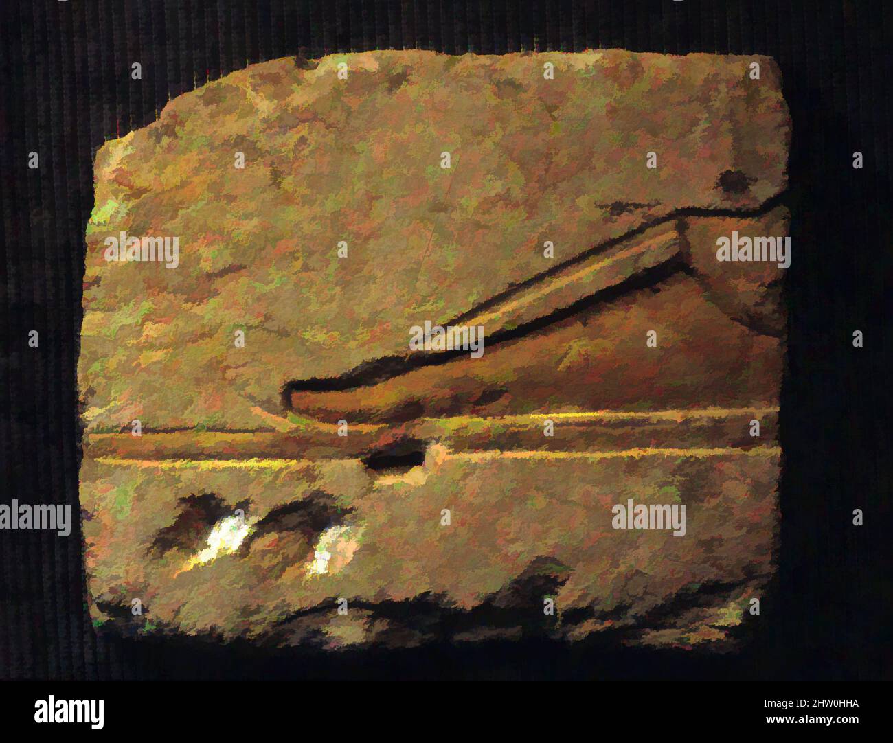 Art inspired by Relief with a royal foot, New Kingdom, Amarna Period ...