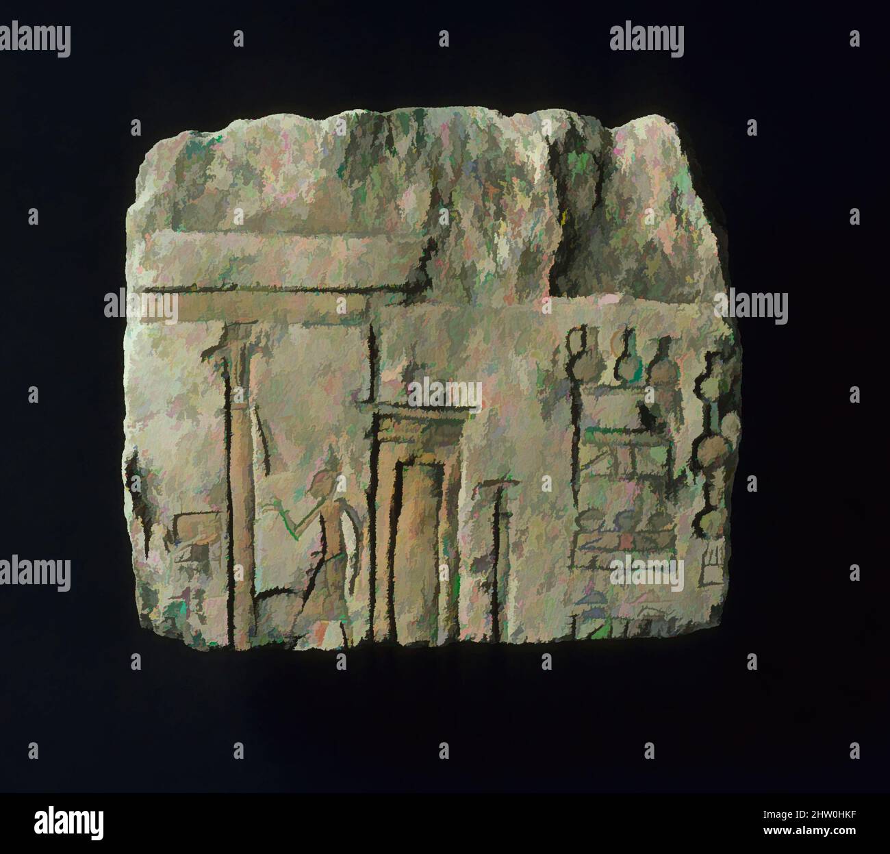 Art inspired by Relief with palace rooms, New Kingdom, Amarna Period ...