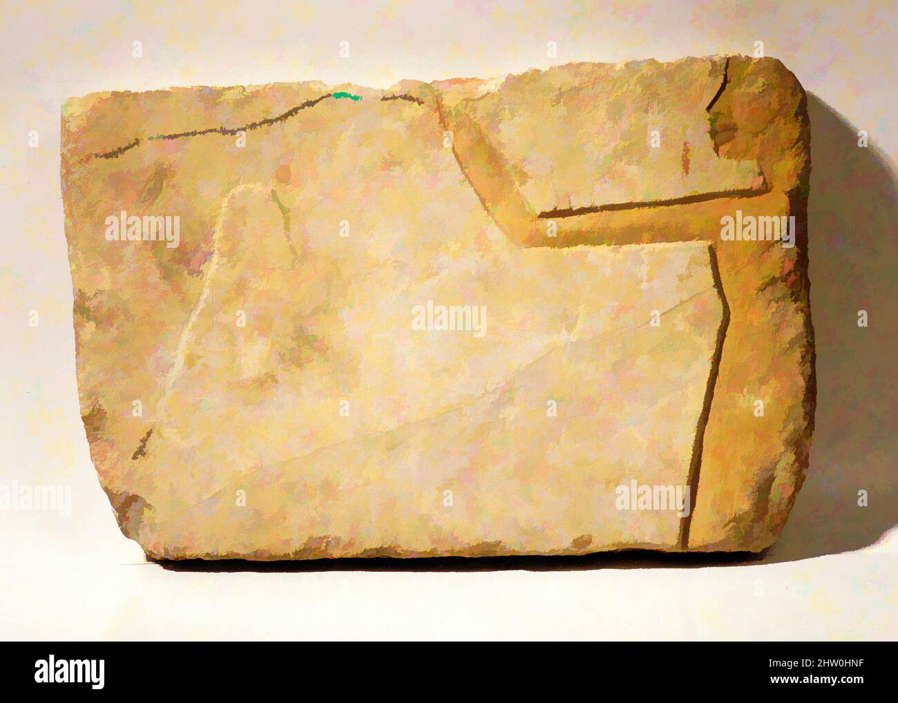 Art inspired by Relief with a male figure, New Kingdom, Amarna Period ...