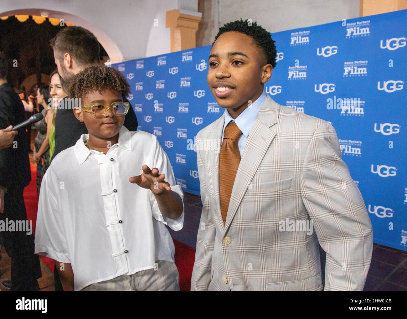 Red carpet arrivals (l-r) Mylen Bradford, (actor), and Dallas Dupree ...