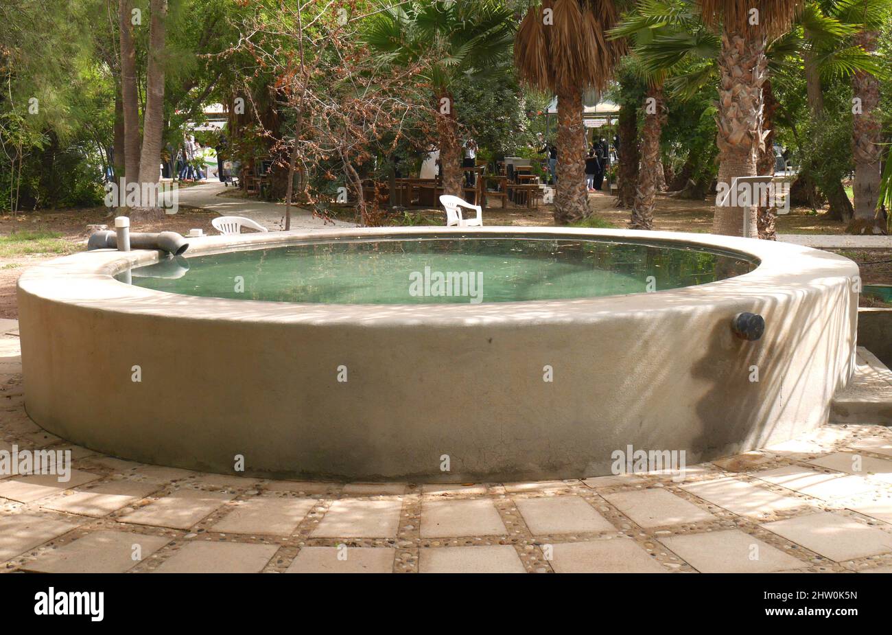 Irrigation pool, Budaiya Botanical Garden, Budaiya, Kingdom of Bahrain ...
