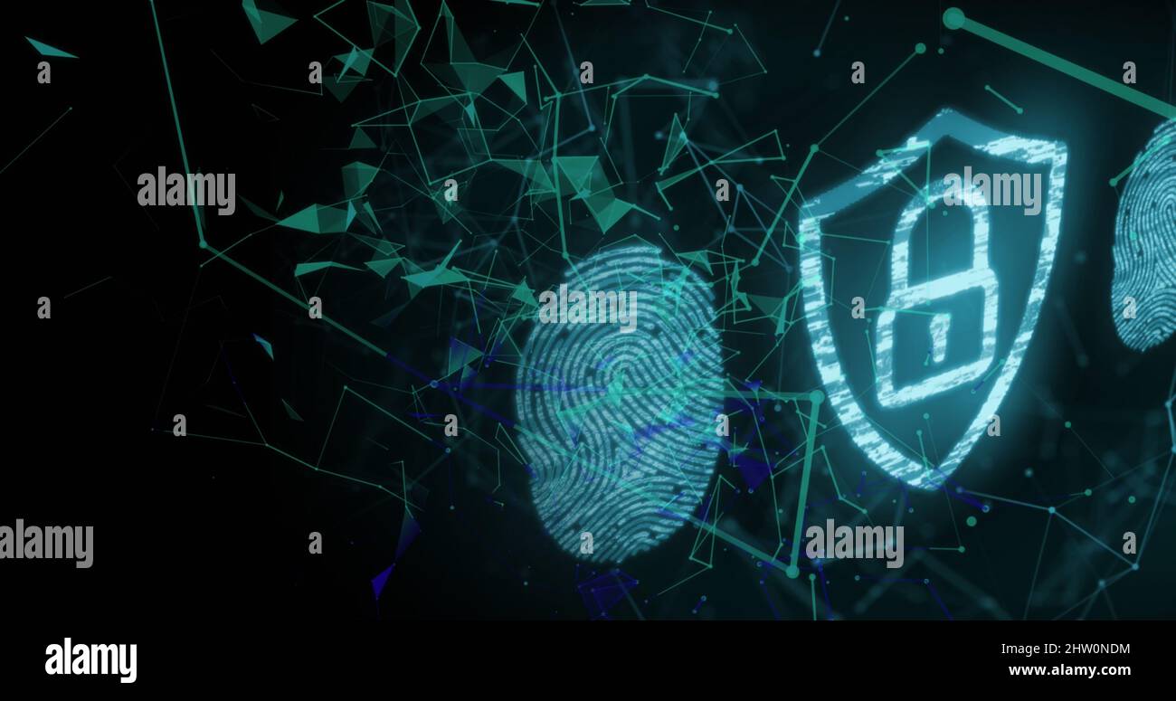 Image of networks over biometric fingerprints and online security ...