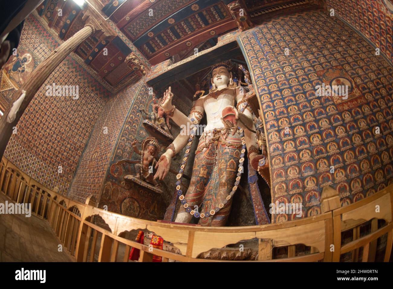 Large standing Buddha in Alchi Monastery or Alchi Gompa at Ladakh ...