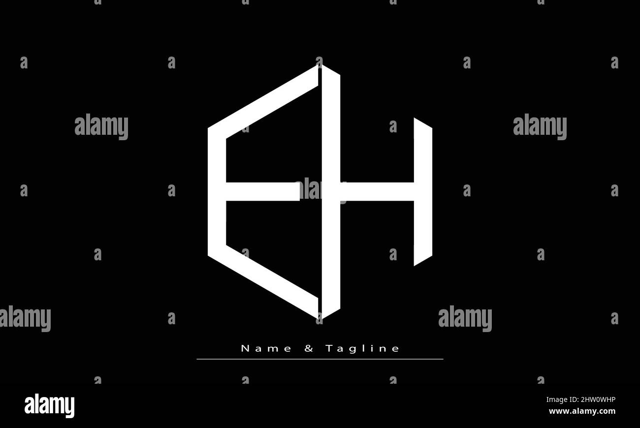 Alphabet letters Initials Monogram logo EH , HE Stock Vector Image ...