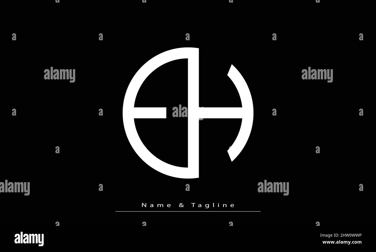 Alphabet letters Initials Monogram logo EH , HE Stock Vector Image ...