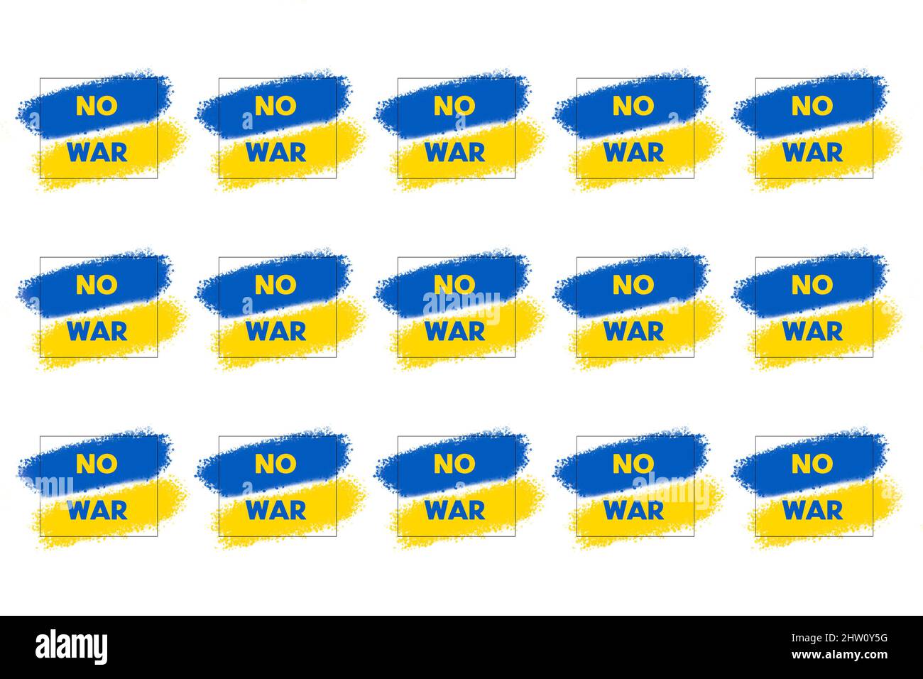 Ukraine flag hand painted pattern Stock Photo - Alamy