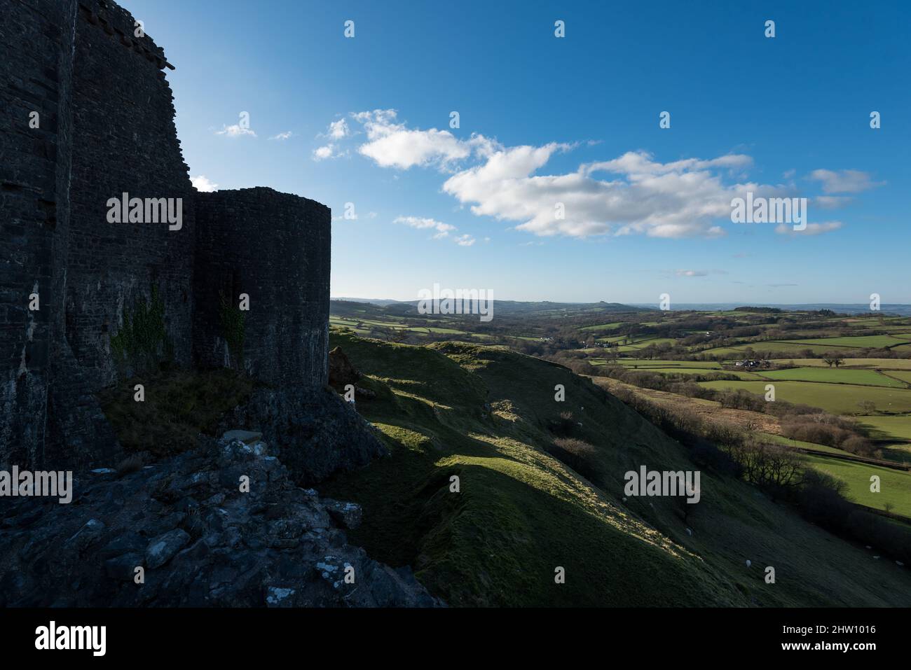 Carreg Cennen Castle Stock Photo - Alamy