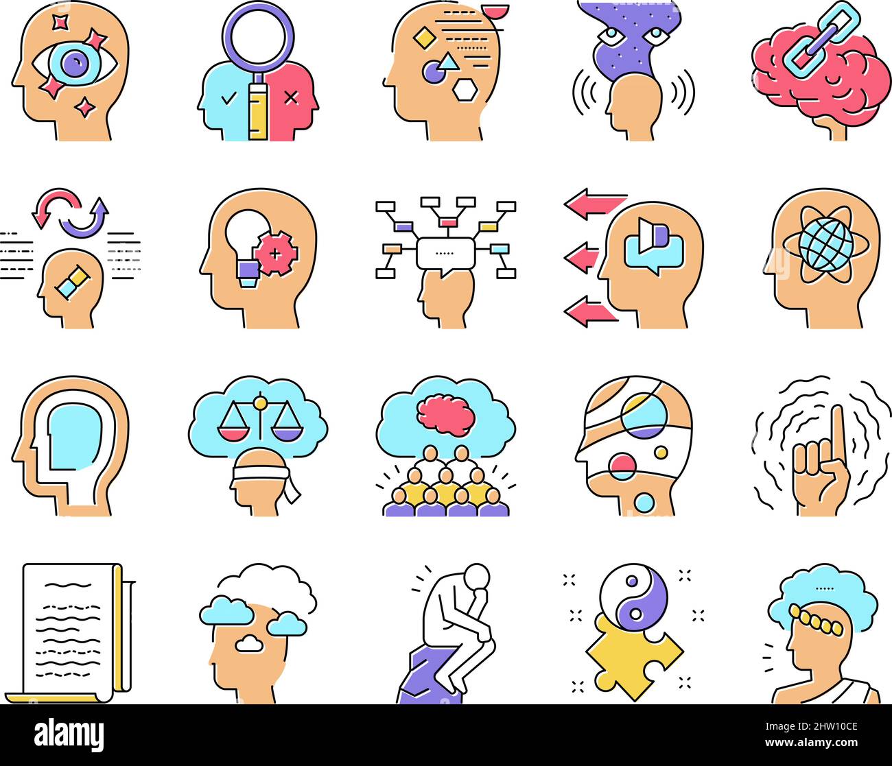 Philosophy Science Collection Icons Set Vector Stock Vector Image & Art ...