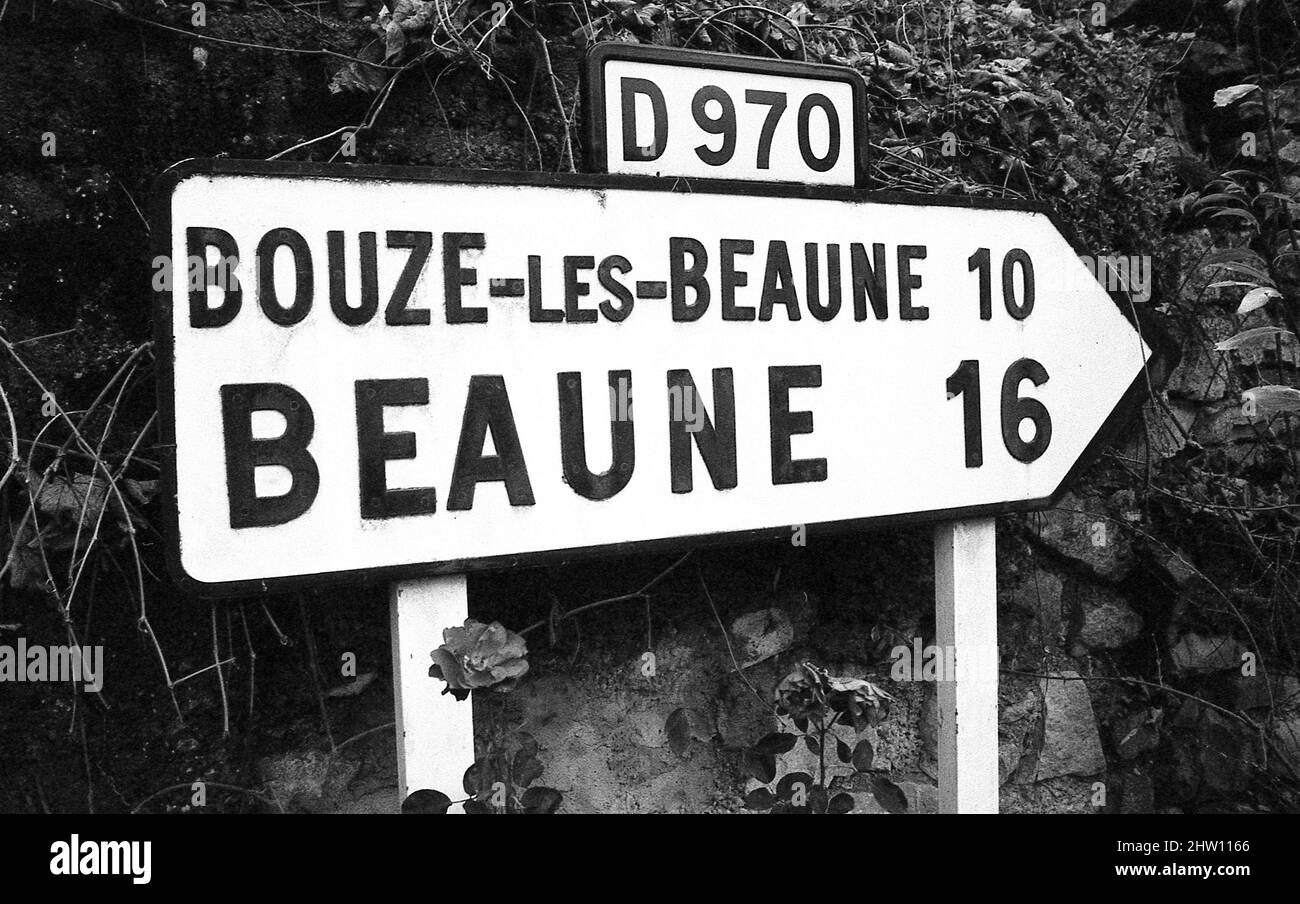 Classic French road sign Stock Photo - Alamy