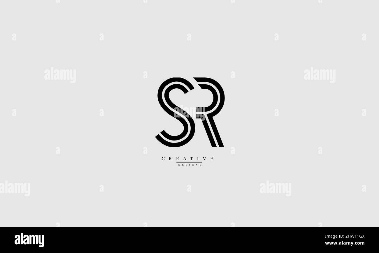 Alphabet letters Initials Monogram logo SR RS S R Stock Vector Image ...