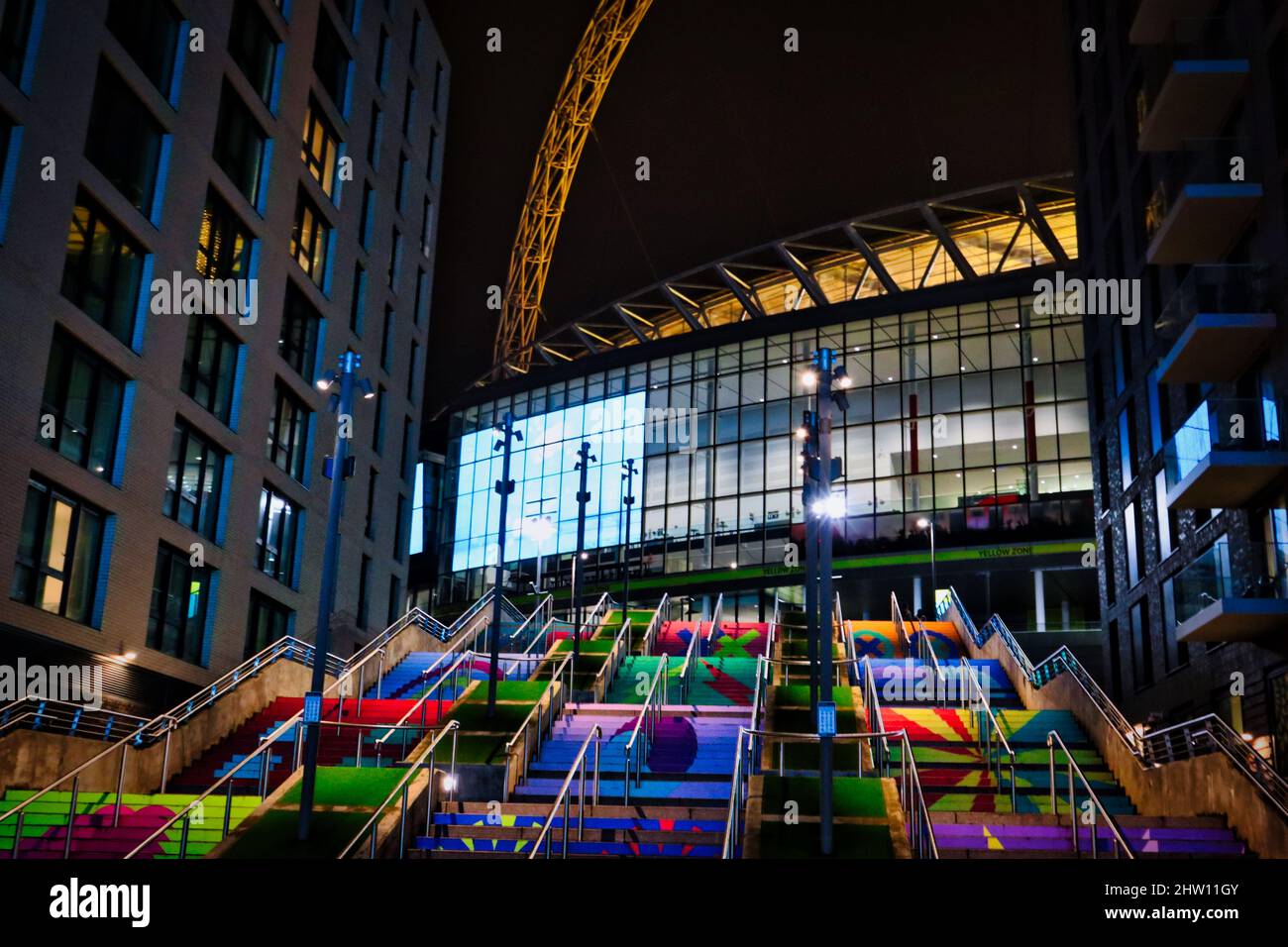 Side Steps to Wembley Stadium Stock Photo - Alamy