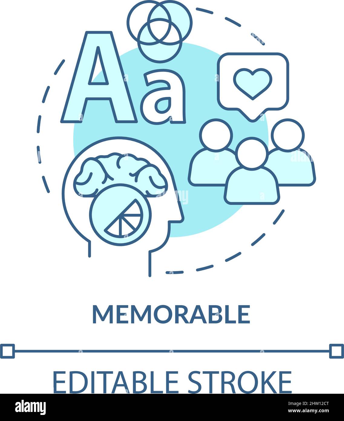 Memorable turquoise concept icon Stock Vector Image & Art - Alamy