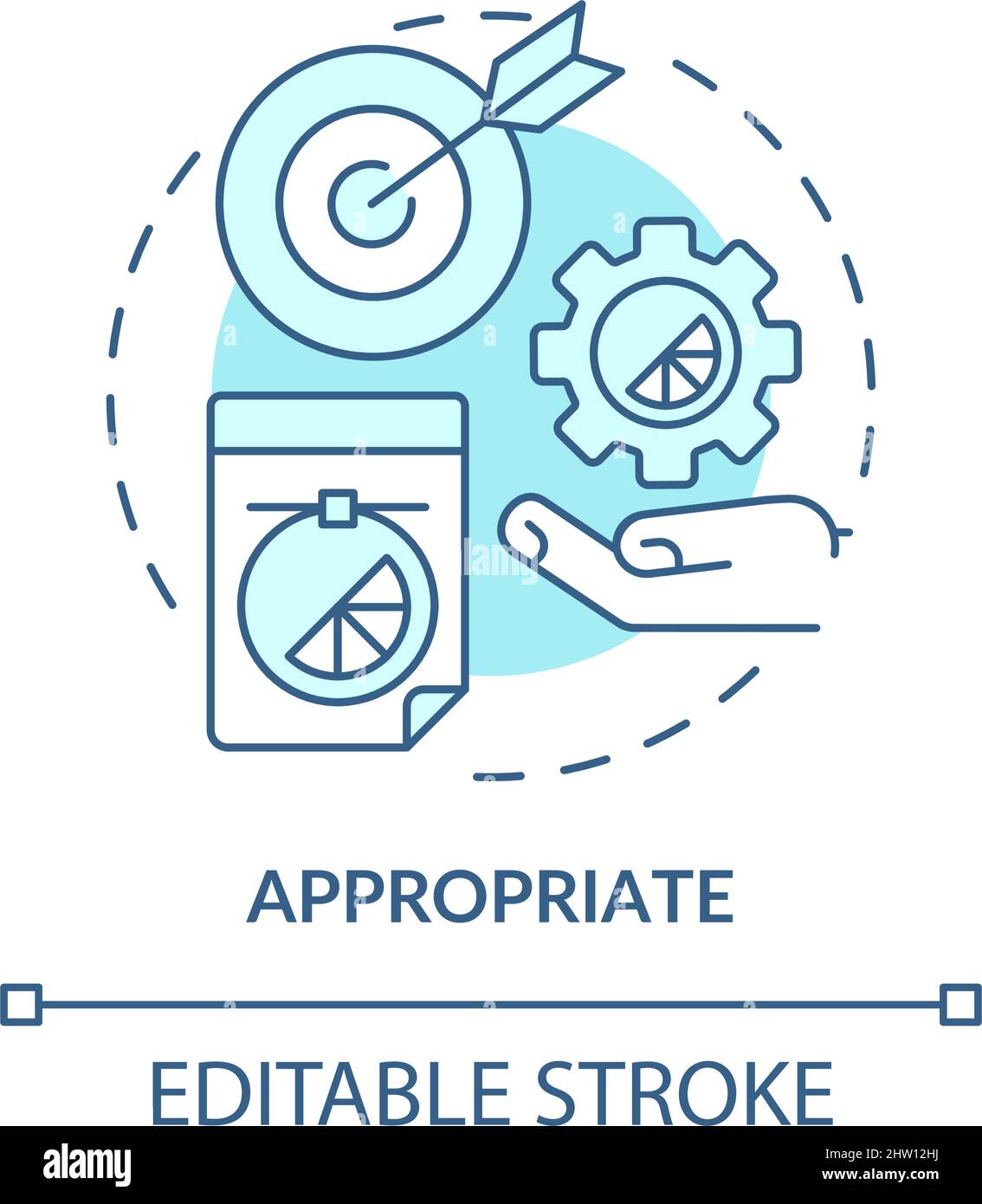 Appropriate turquoise concept icon Stock Vector Image & Art - Alamy