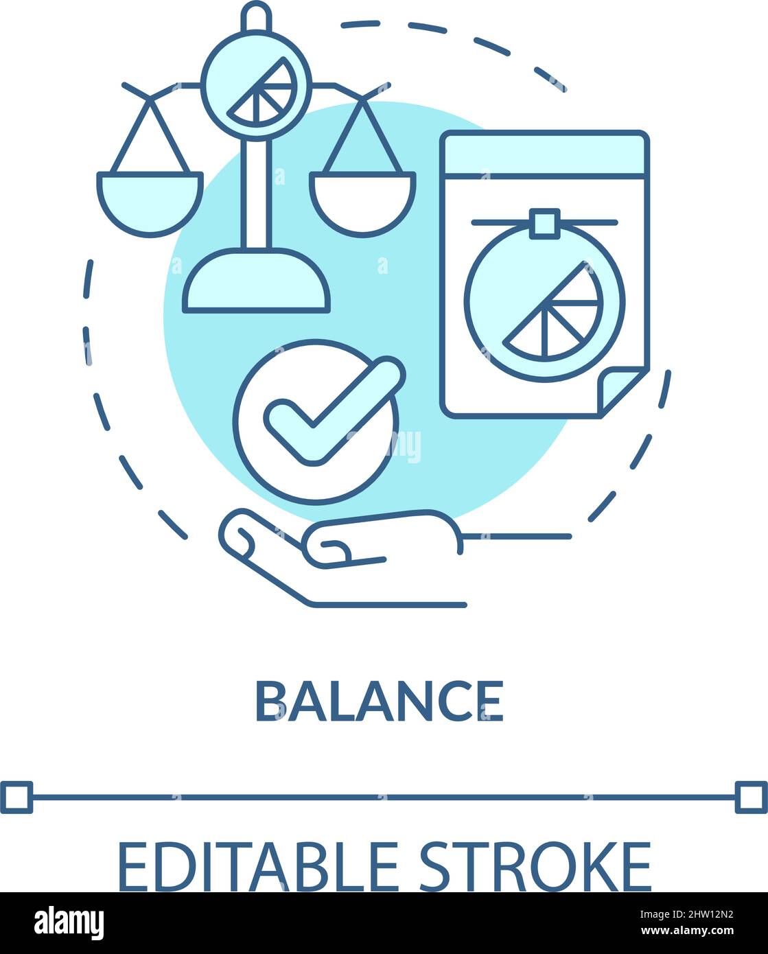 Balance turquoise concept icon Stock Vector Image & Art - Alamy