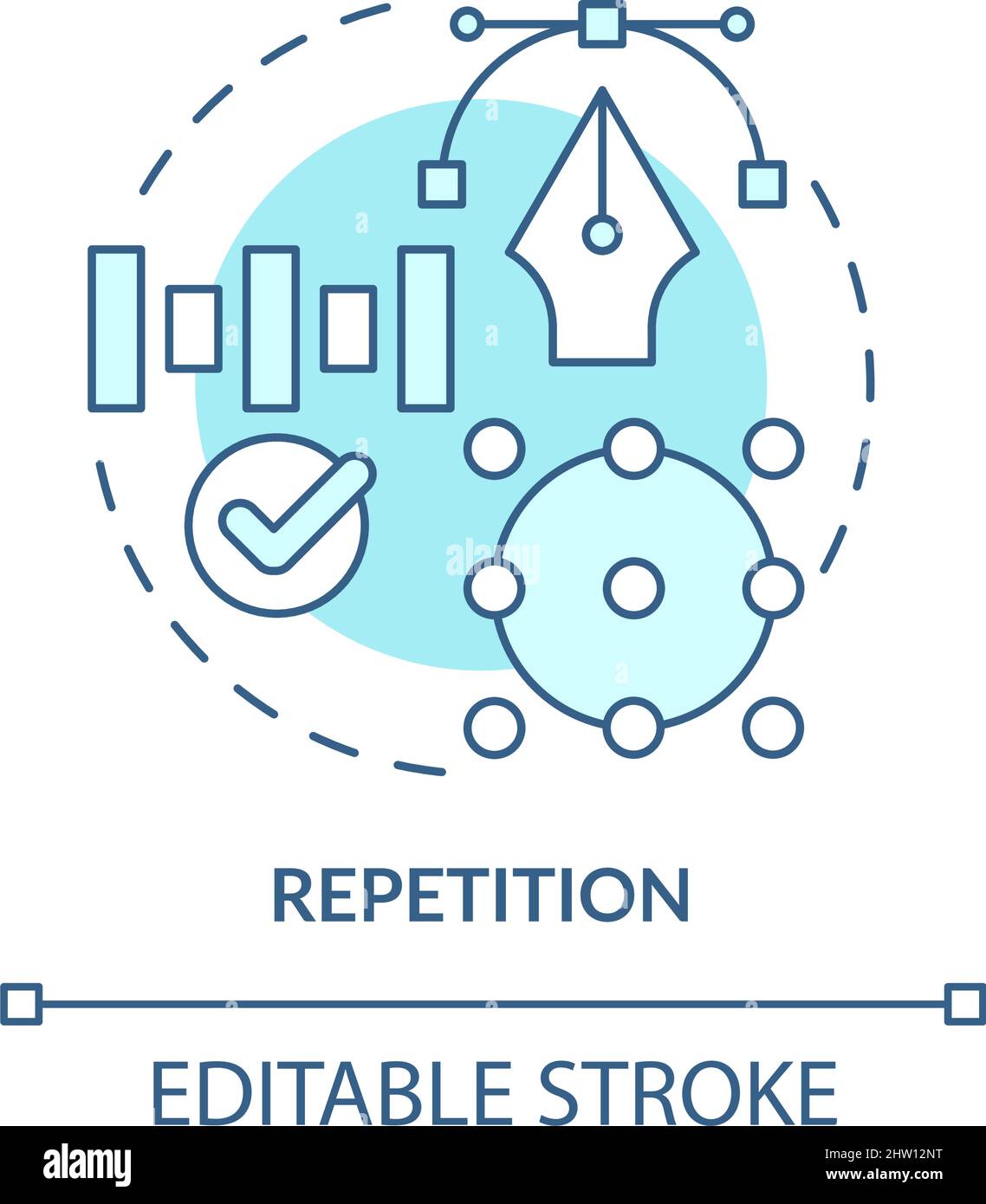 Repetition turquoise concept icon Stock Vector Image & Art - Alamy