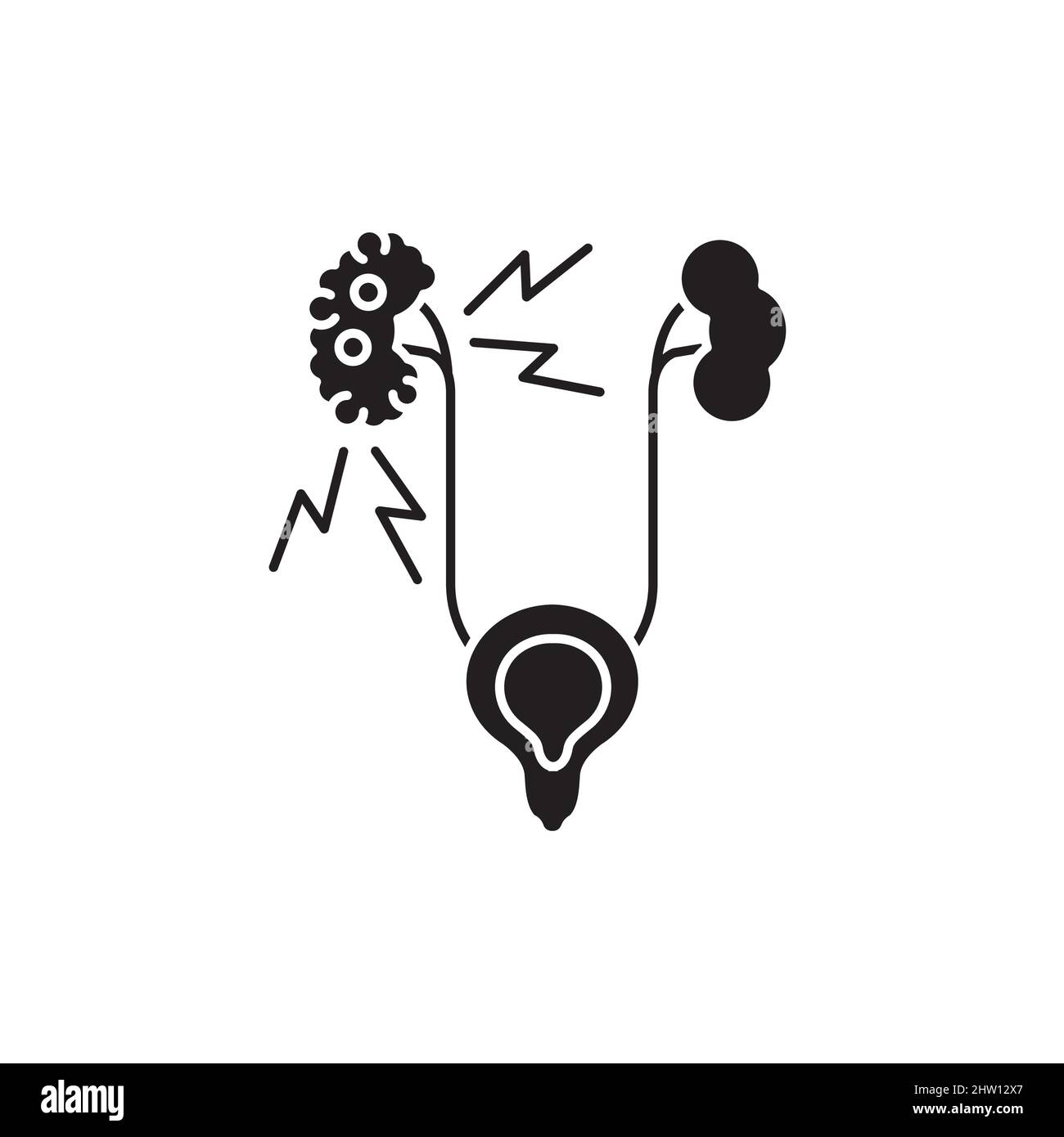 Pyelonephritis color line icon. Pictogram for web page, mobile app ...