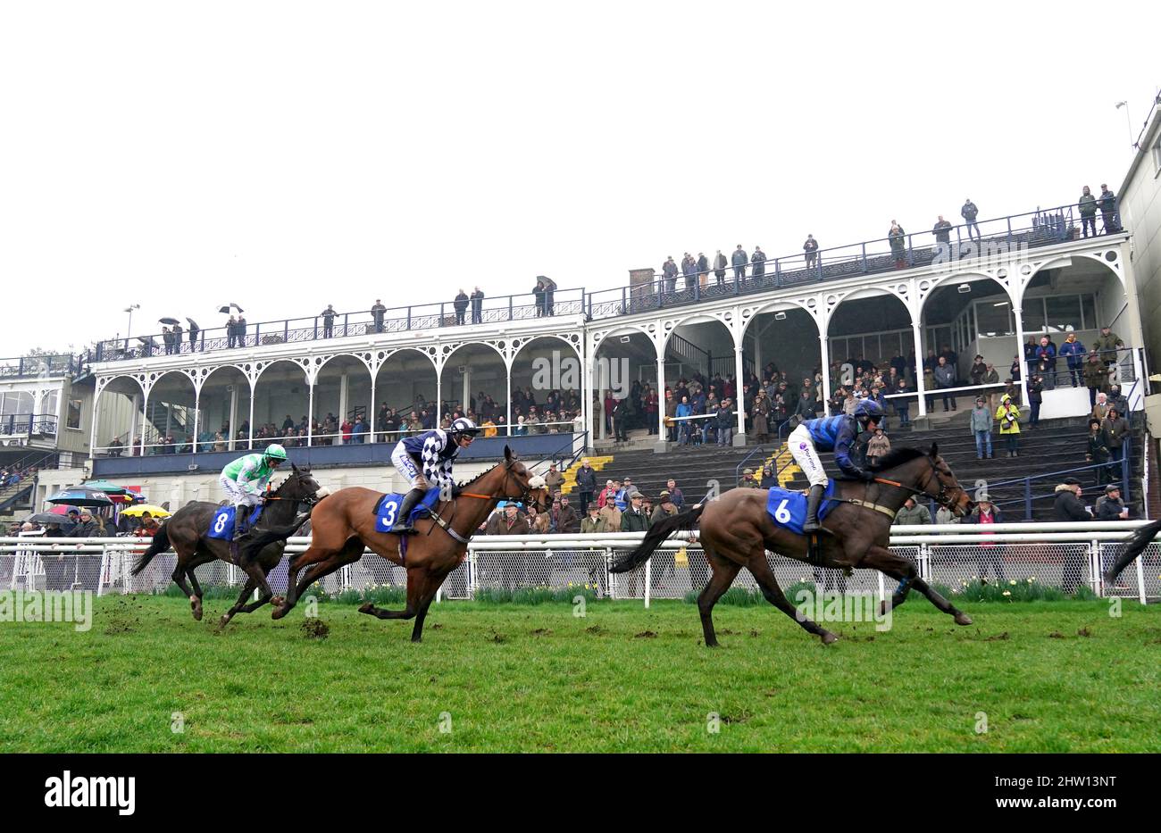 Runners and riders pass the grandstand as they compete in the Alan Bore ...