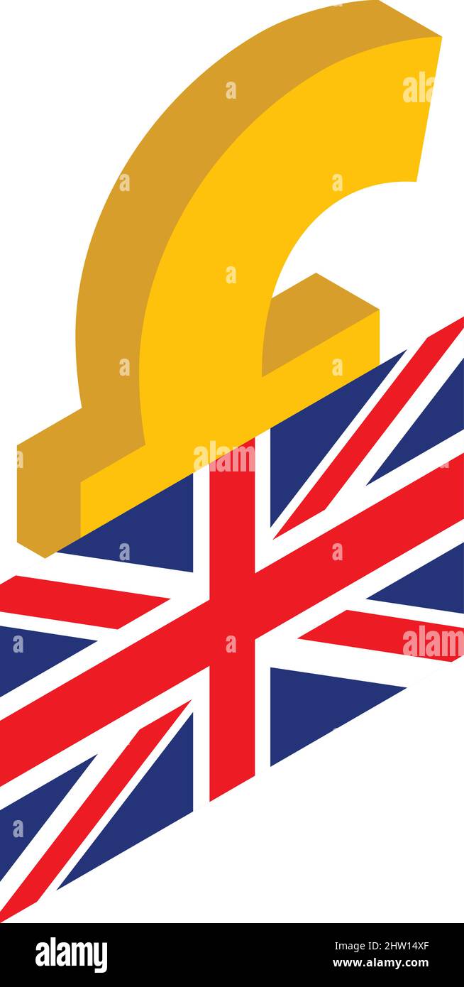 Uk currency icon isometric vector. British pound sterling symbol and uk ...