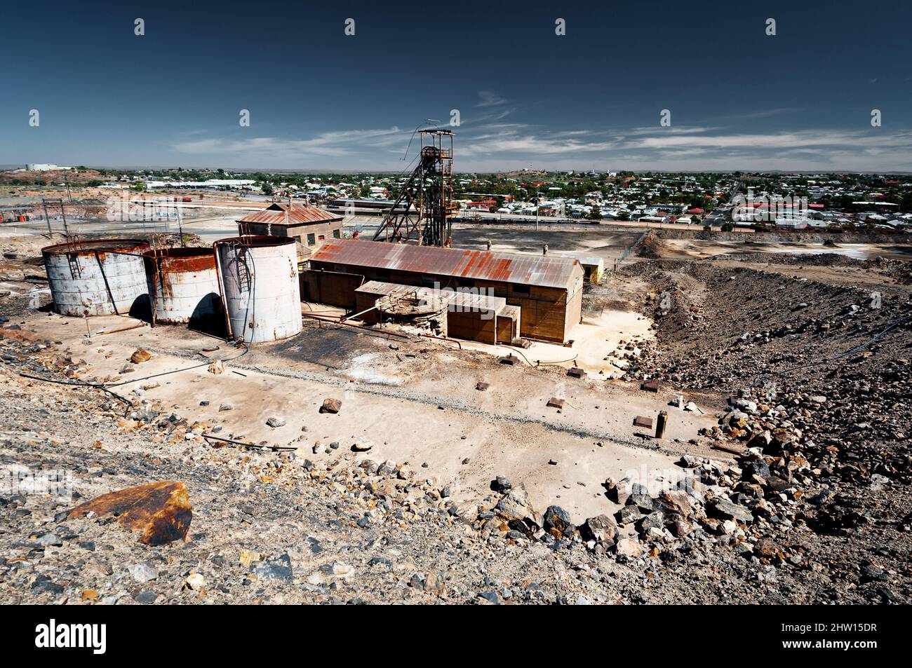 Mine mining broken hill new south wales australia australian outback hi ...